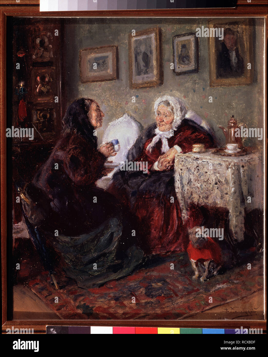 Tête-á-tête. Museum: State Tretyakov Gallery, Moscow. Author: Makovsky ...