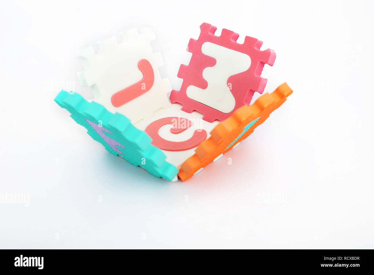 Picture of alphabets blocks. Isolated on the white background Stock ...