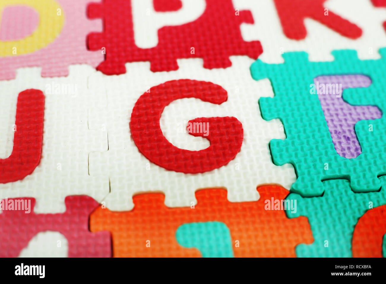 Portrait of colorful alphabet blocks Stock Photo - Alamy