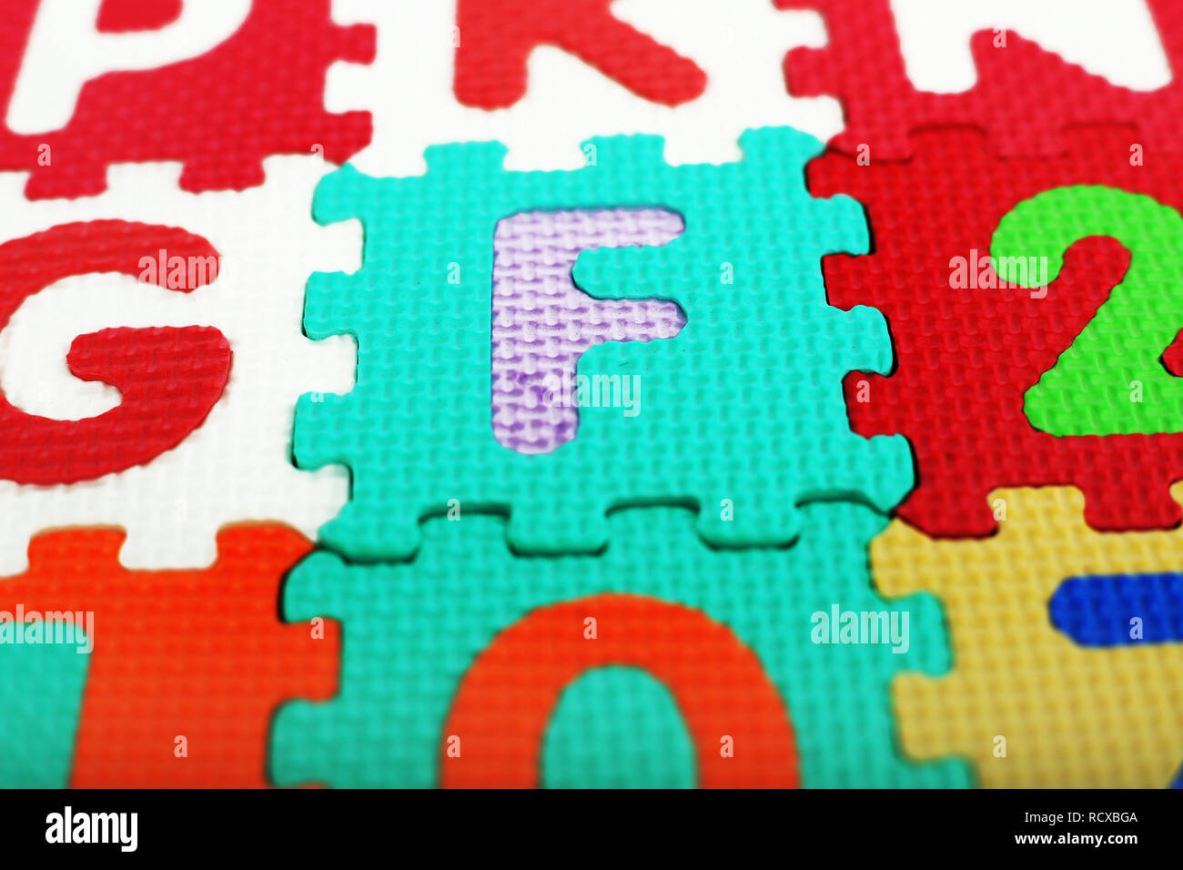 Alphabets made colorful blocks Stock Photo - Alamy
