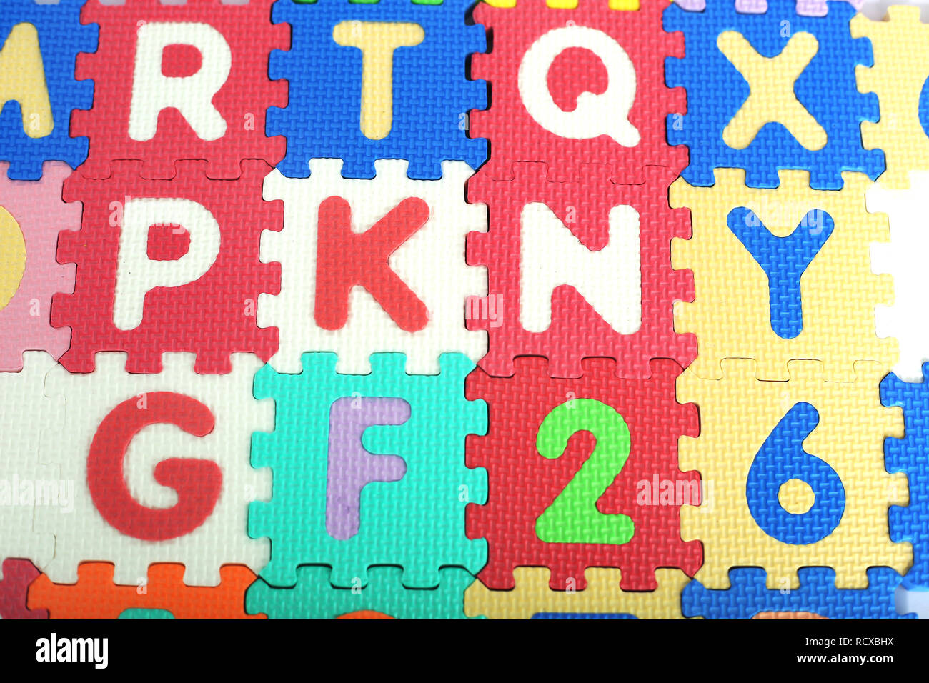 Picture of colored alphabets letters and numbers Stock Photo - Alamy
