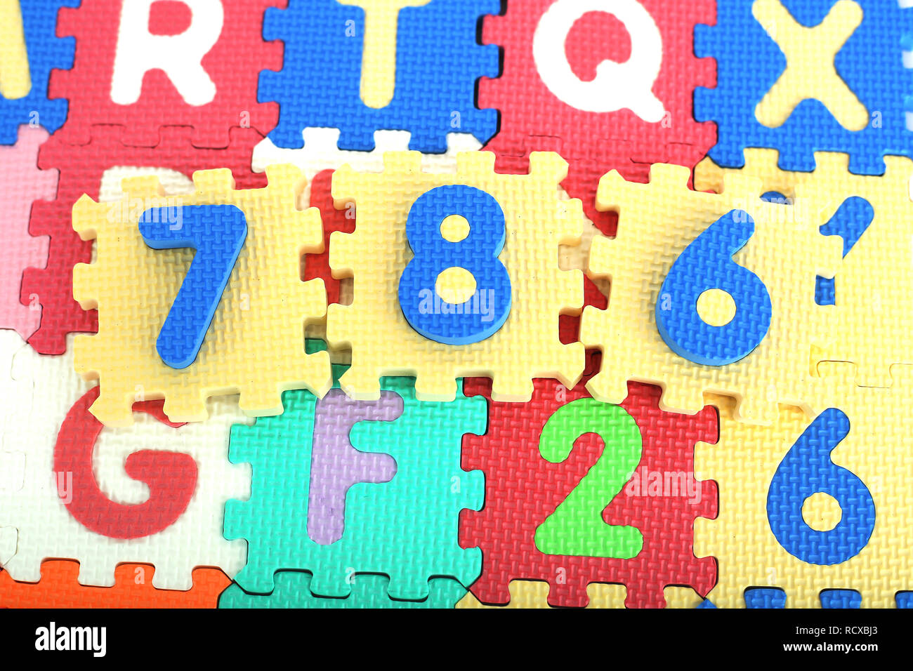Picture of colored alphabets letters and numbers Stock Photo - Alamy
