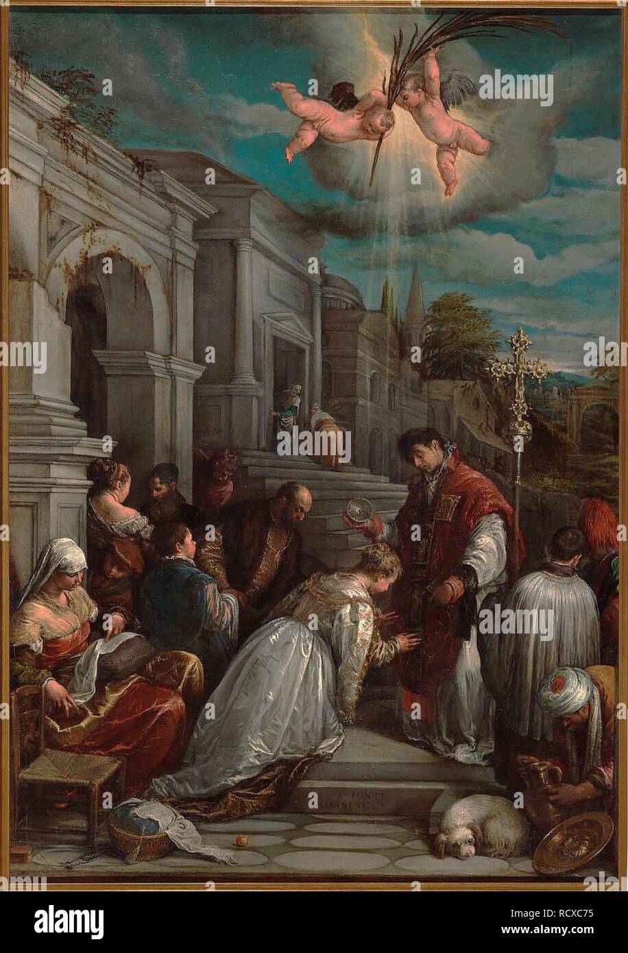 Saint Valentine Baptizing Saint Lucilla Museum Museo Civico Bassano