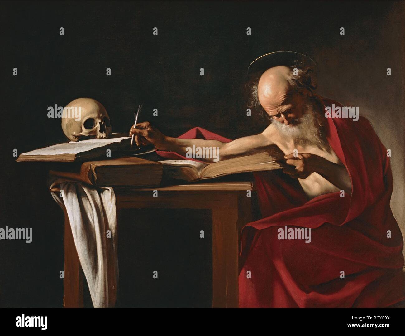 Saint Jerome. Museum: Galleria Borghese, Rome. Author: CARAVAGGIO Stock ...