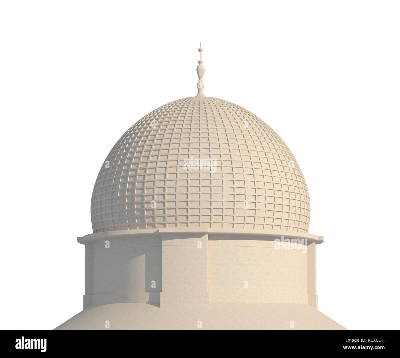 Original design Middle East building isolated on white background 3d ...