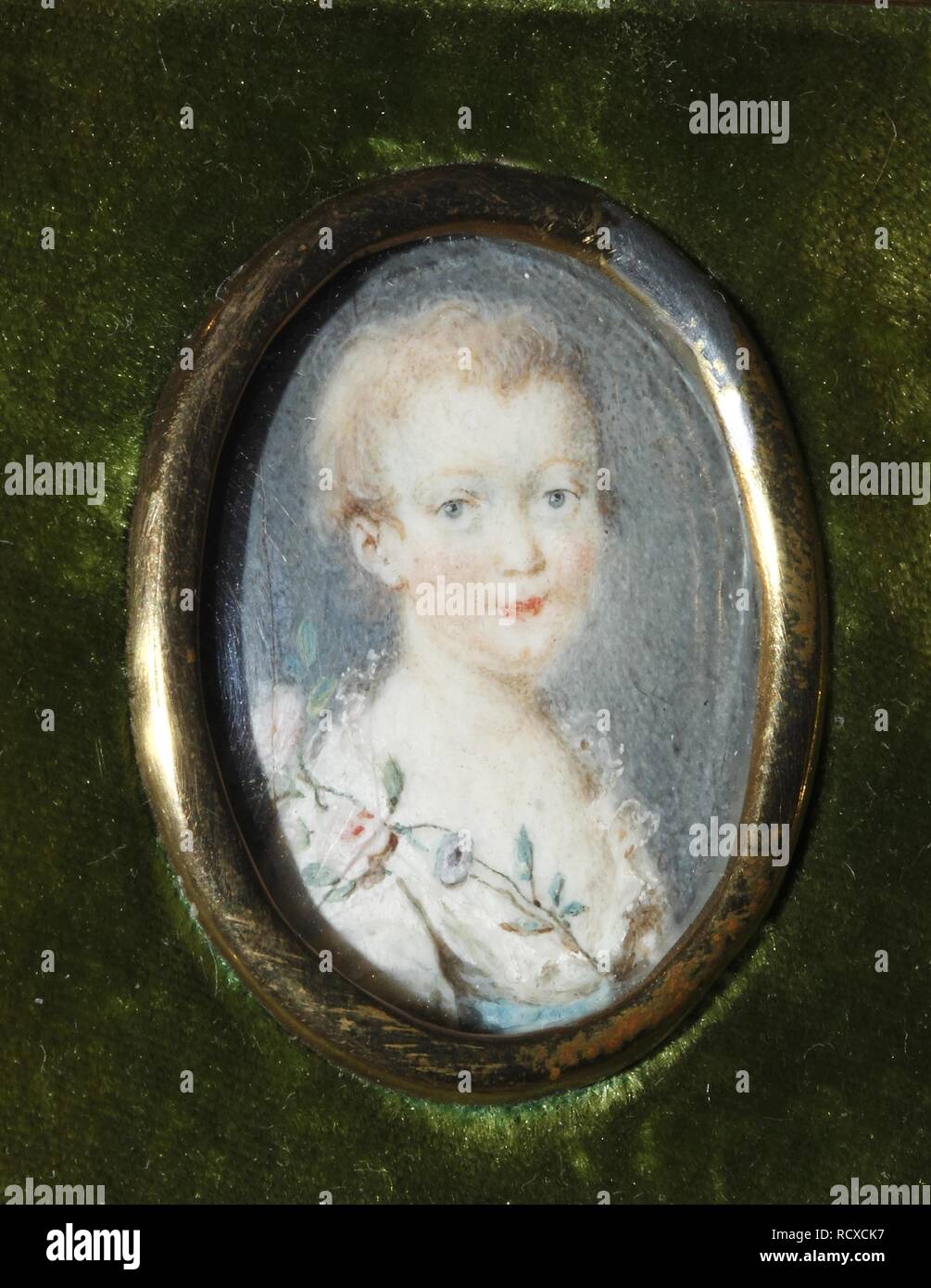 Portrait of a boy with a garland of roses. Museum: State Museum of A. S ...