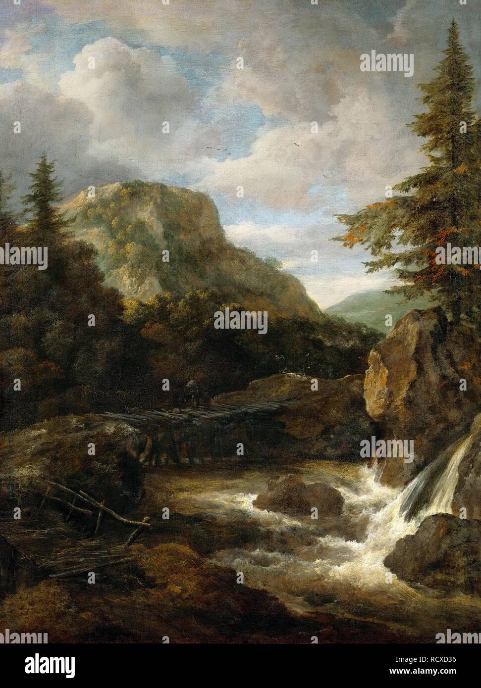 Mountain Landscape with Waterfall. Museum: Art History Museum, Vienne ...