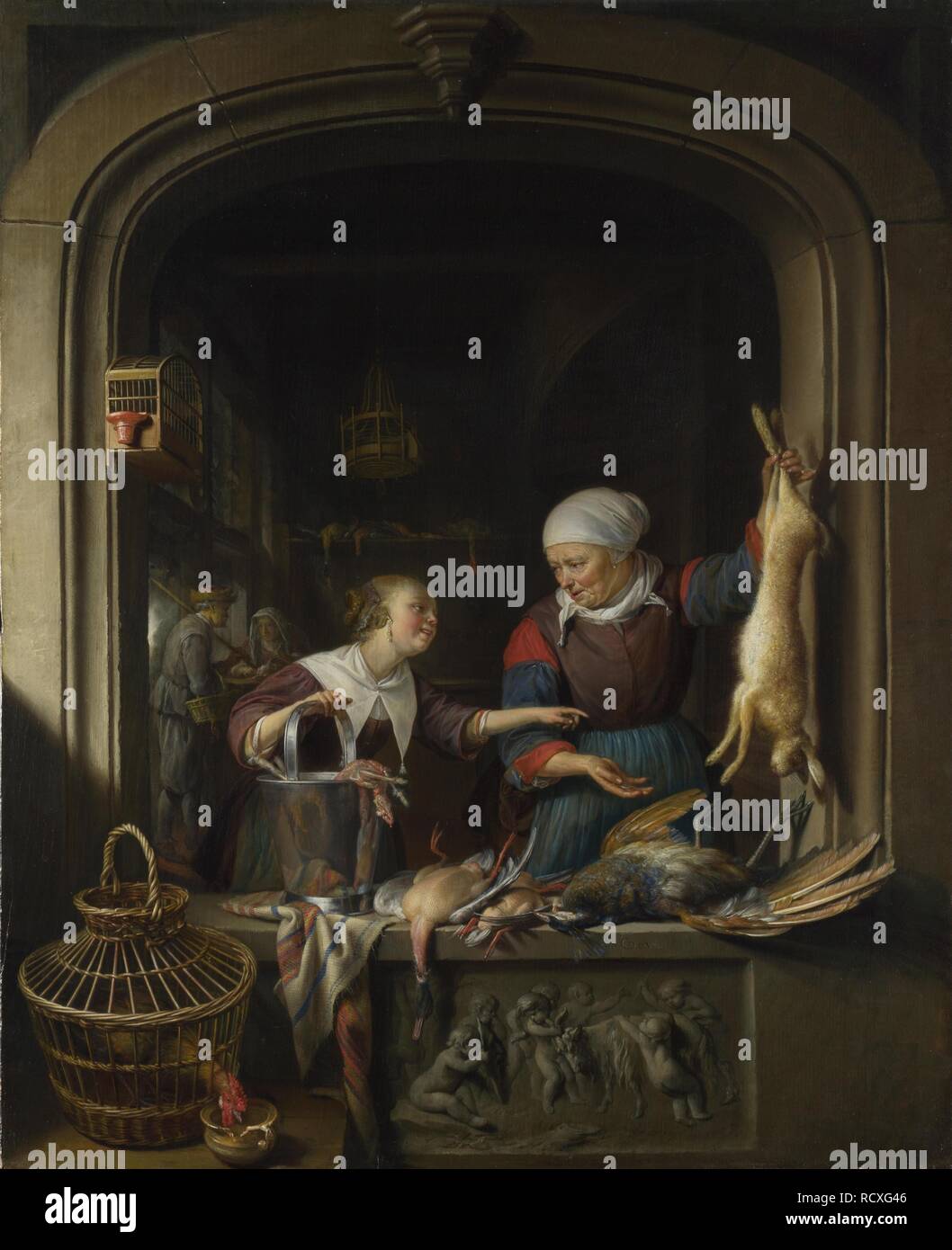 A Poulterer's Shop. Museum: National Gallery, London. Author: Dou ...