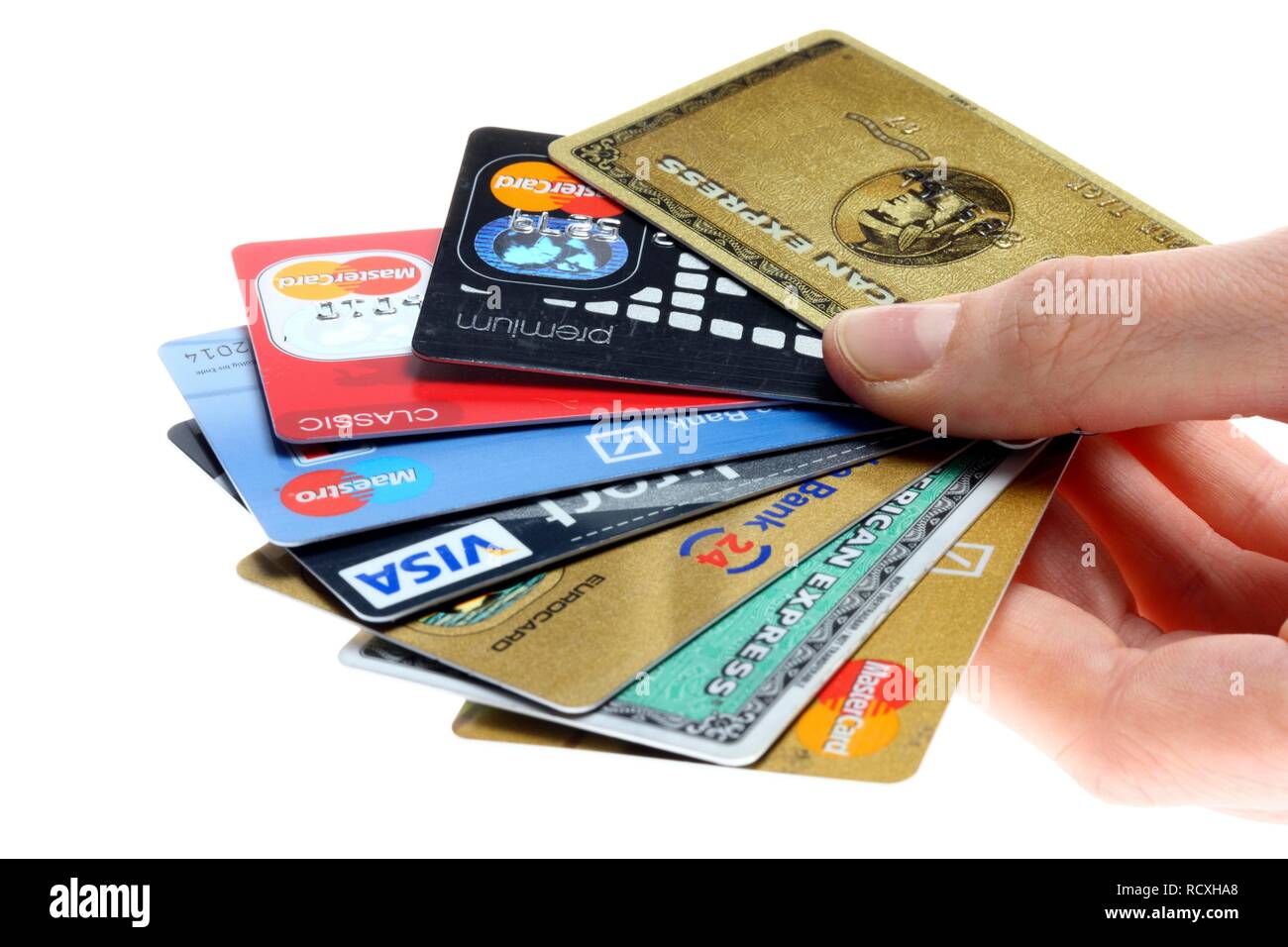 Credit cards hand fan hi-res stock photography and images - Alamy