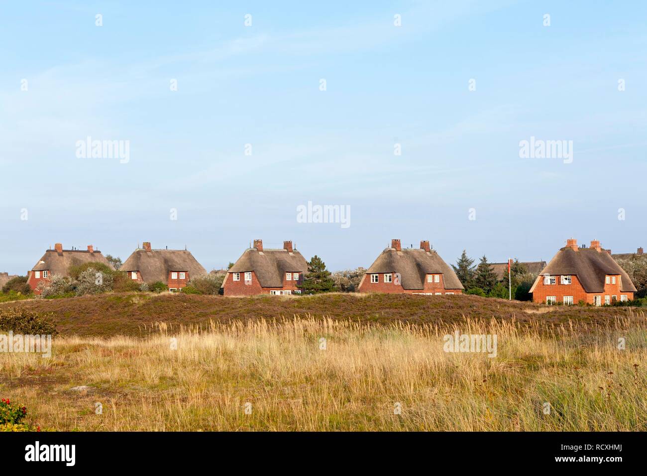 Thatched-roof houses, List, Sylt island, Schleswig-Holstein ...
