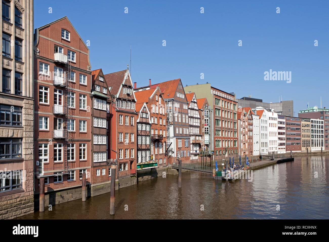 Old Hamburg burgher or merchants houses, Deichstrasse Street, Hamburg ...