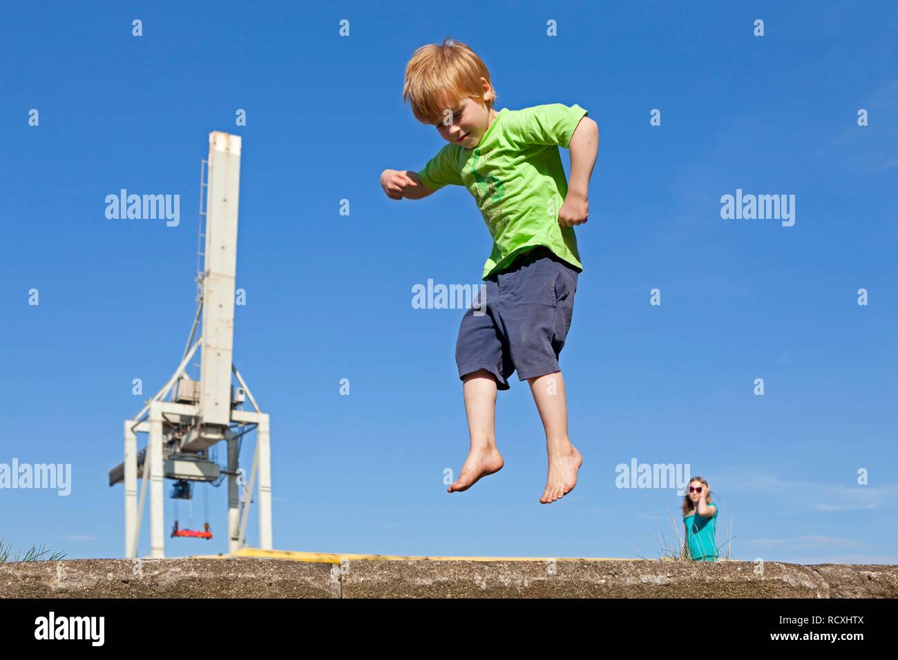Harbour jumping hi-res stock photography and images - Alamy