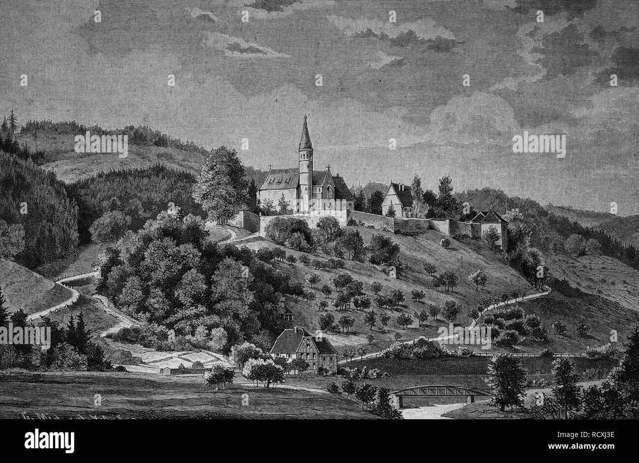 Monastery Germany Black and White Stock Photos & Images - Alamy