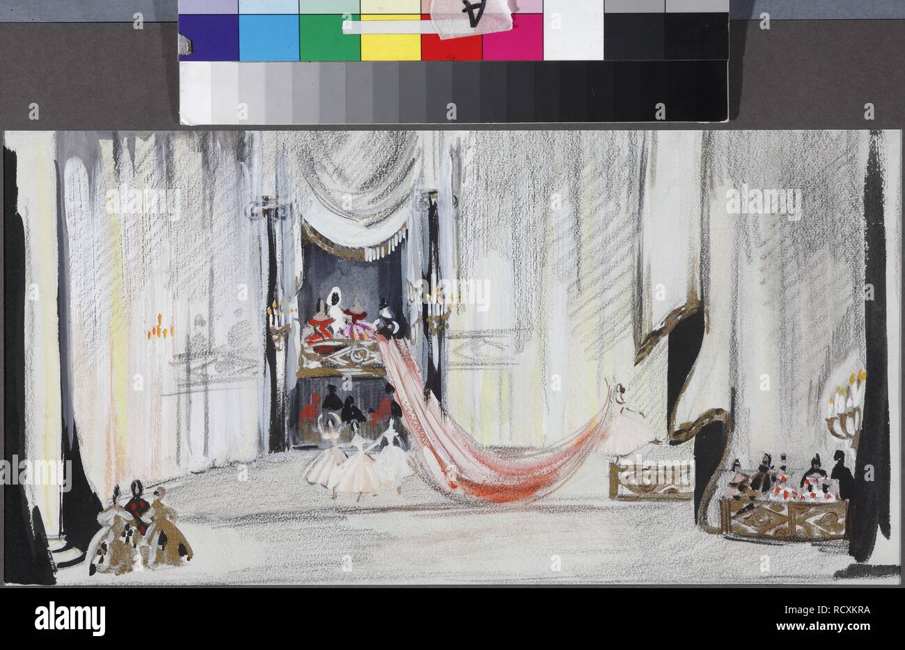 Stage design for the Ballet The Masquerade by L. Laputin. Museum: State ...