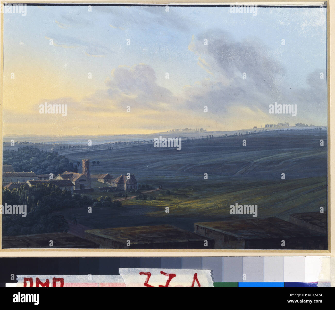 View of Tsarskoye Selo from the White Tower. Museum: State Museum of A ...