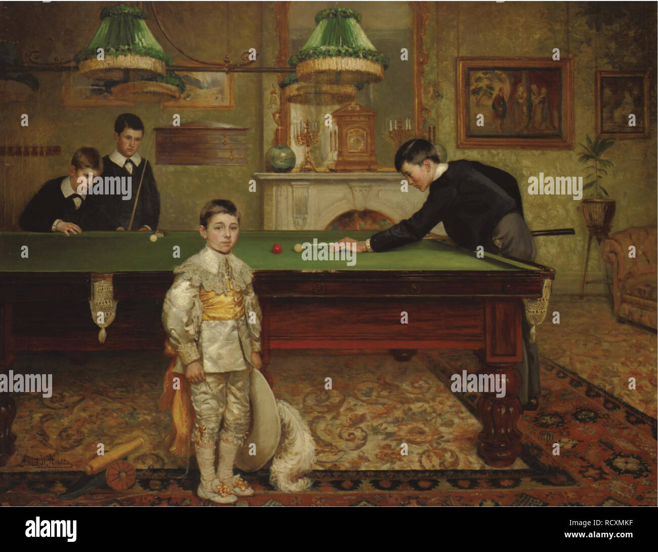 Billiard Room. Museum: PRIVATE COLLECTION. Author: Holden, Albert ...