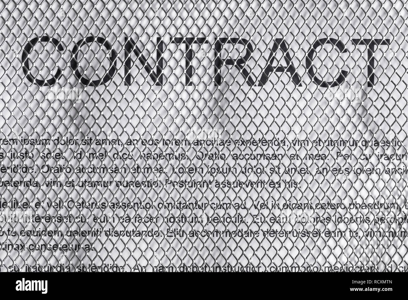 metal mesh is on contract. Can be used as business background Stock ...