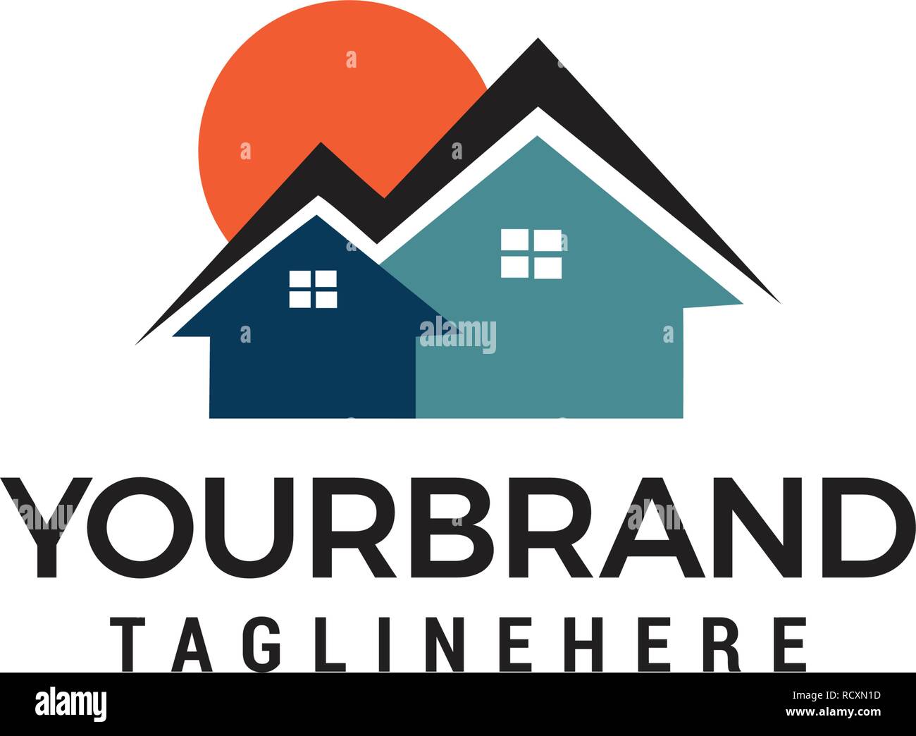 sun homes logo Real Estate Logo designs Template vector Stock Vector ...