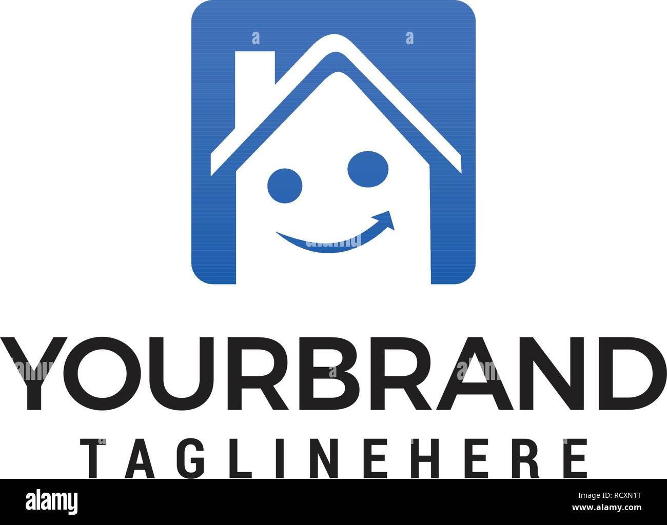 Smile House Real Estate Logo designs Template vector Stock Vector Image ...