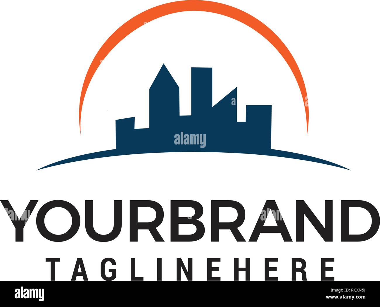 building cityscape Skyline Logo designs Template vector Stock Vector ...