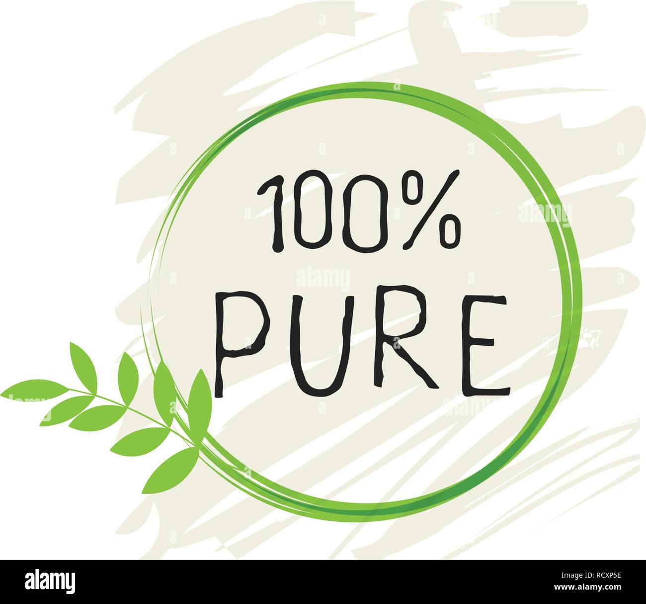 100 Pure label and high quality product badges. Bio healthy Eco food ...
