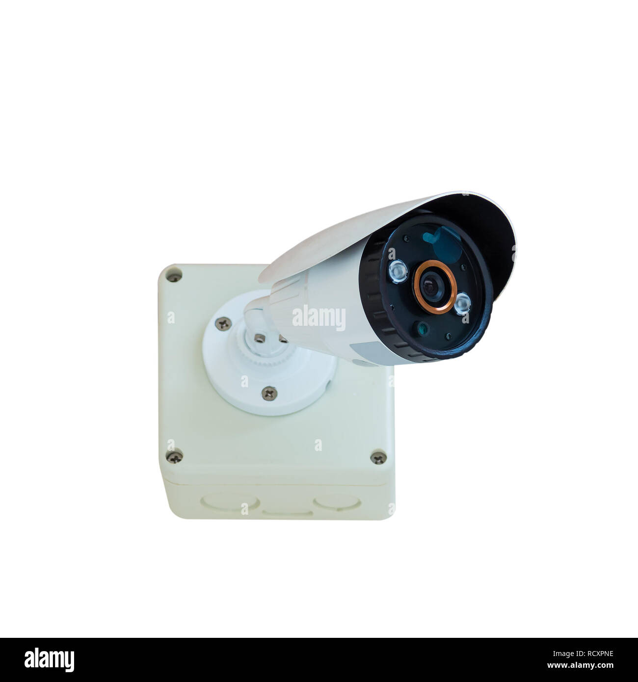 CCTV security camera isolate on white background with clipping path ...