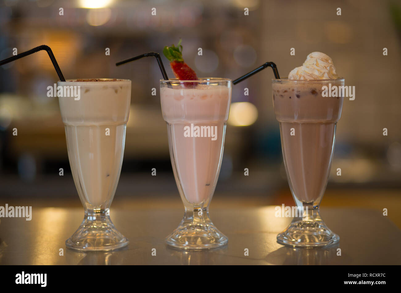 Milkshakes with straws hi-res stock photography and images - Alamy