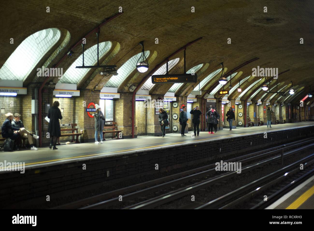 Baker Street in London UK, London Underground is one of the oldest ...