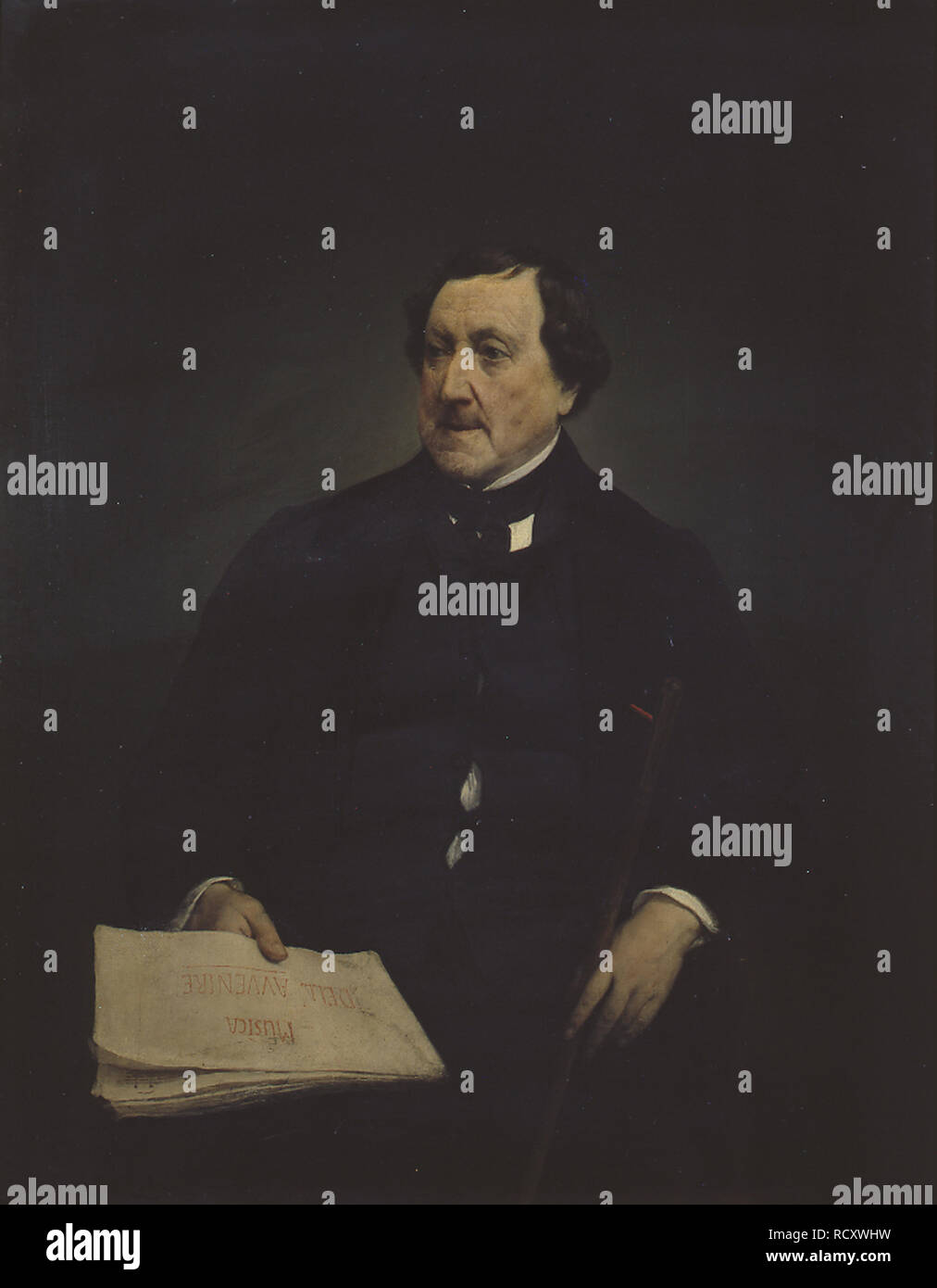 Portrait of the composer Gioachino Antonio Rossini (1792-1868). Museum ...