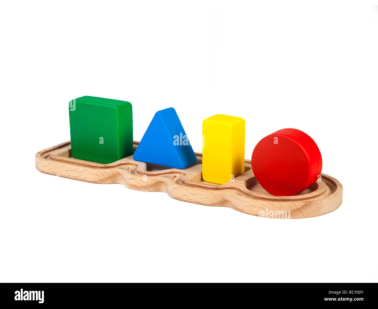 Photo of a wooden toy children's sorter with small wooden details in ...