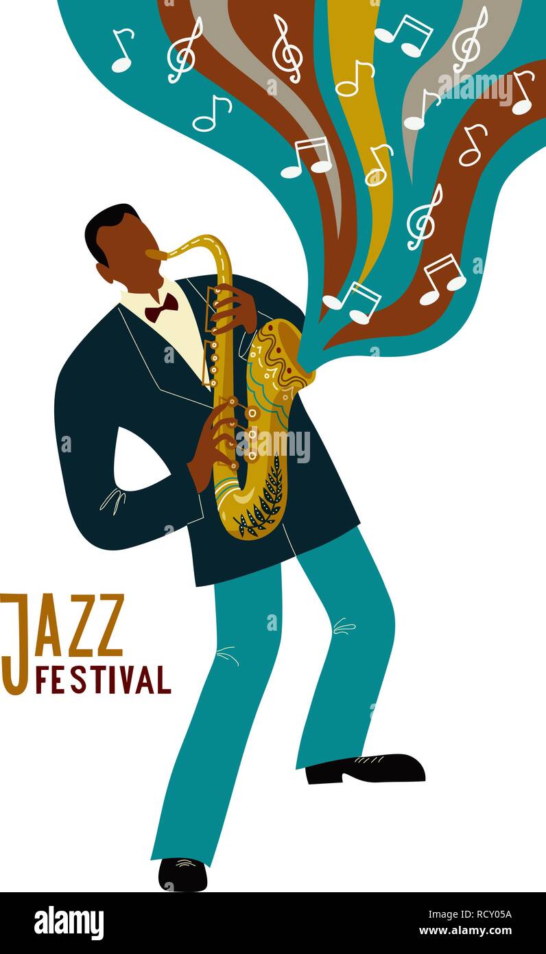 Male sax player Stock Vector Images - Alamy