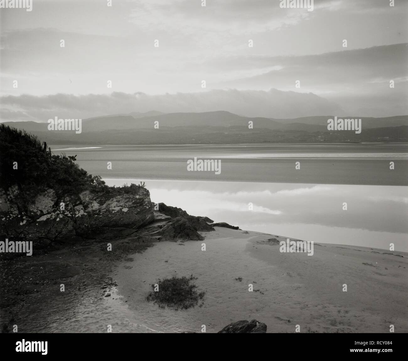 Wave breaking on shore of inlet. Monochrome. Source: FG6997-2-8. Author ...