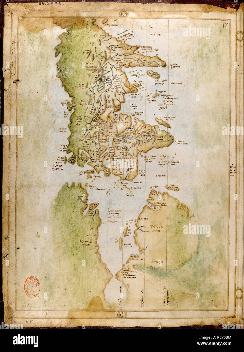 North Atlantic coast of America. Portolano. Italy [Naples?]; circa 1508 ...