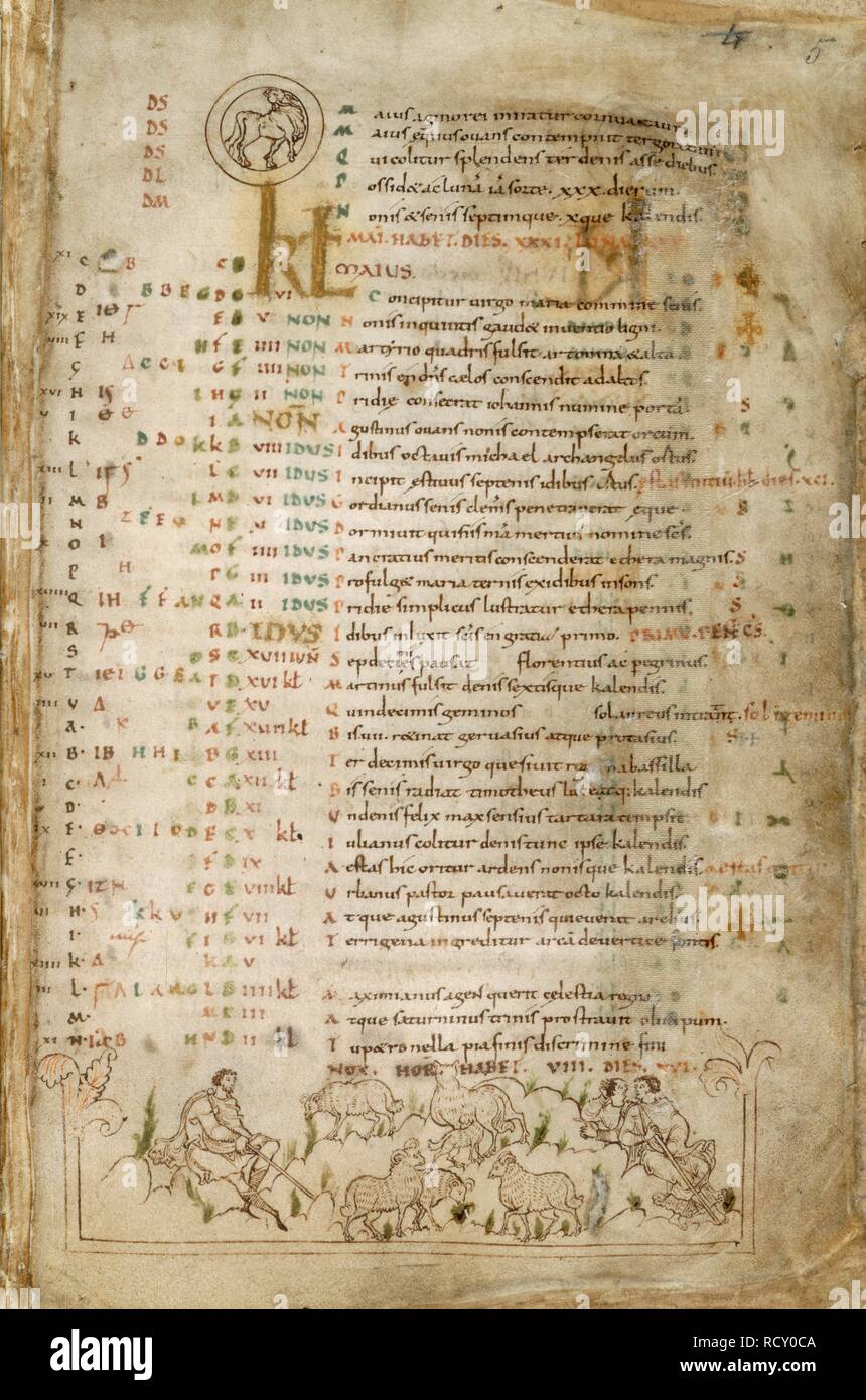 Shepherds and flock. The Julius Calendar and Hymnal. Christ Church ...