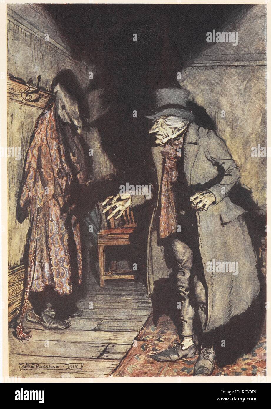 Scrooge in his house at night. A Christmas Carol ... Illustrated by ...