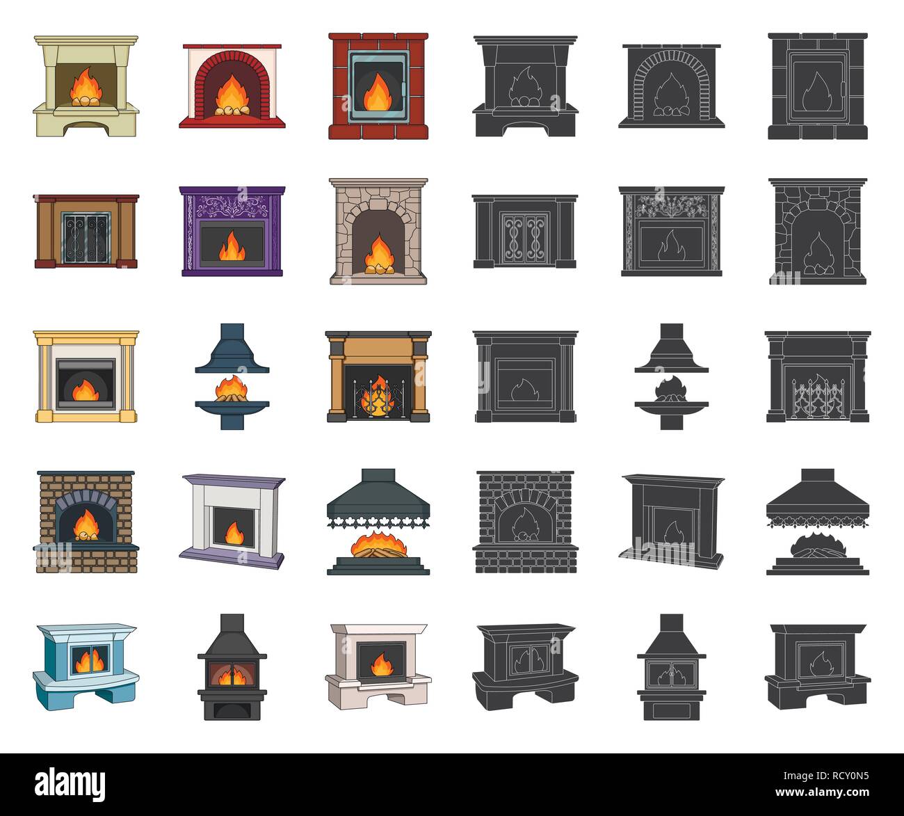 cartoon,black,collection,column,comfort,decoration,design,different ...