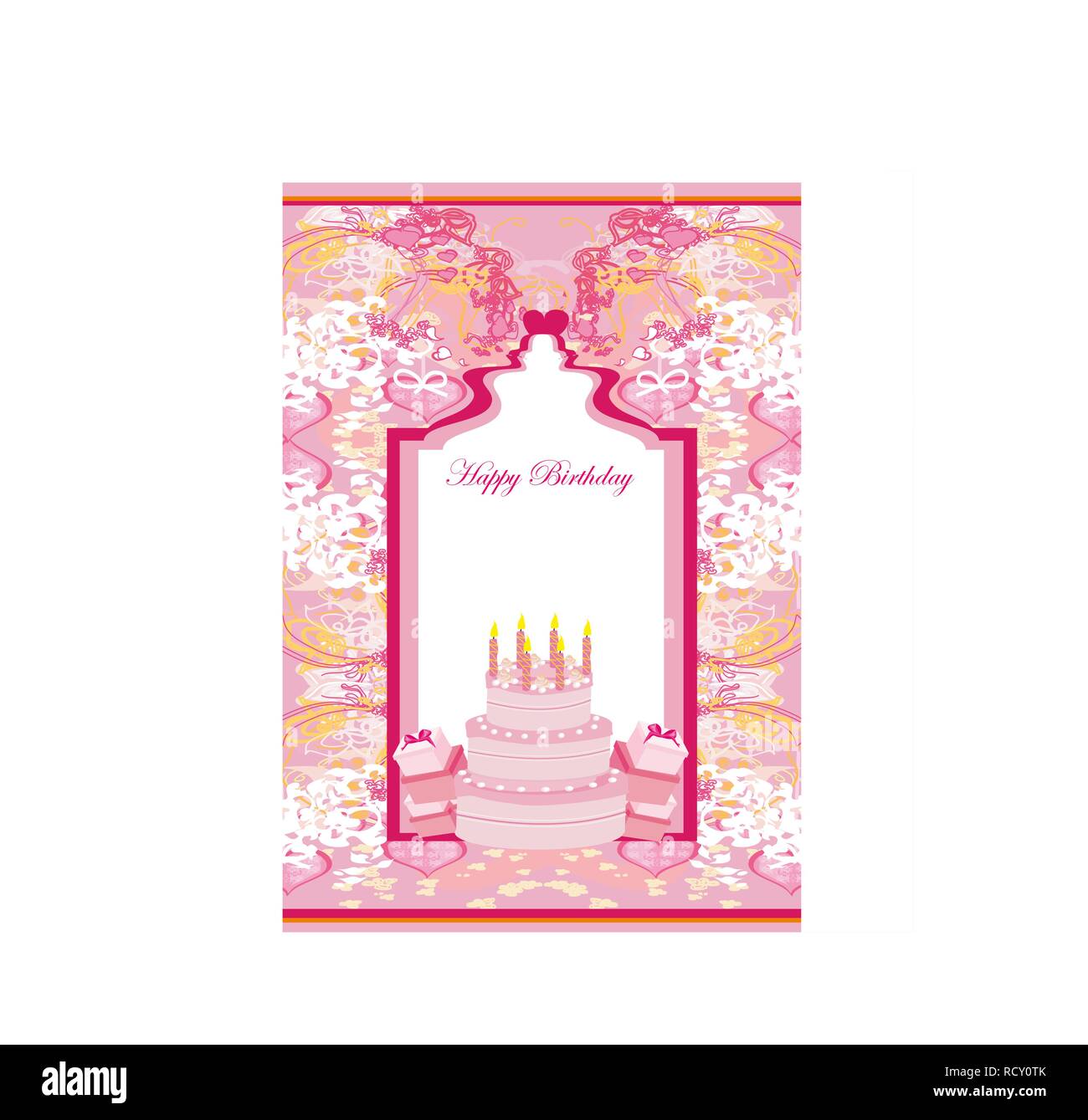 Happy Birthday - abstract greeting card Stock Vector Image & Art - Alamy