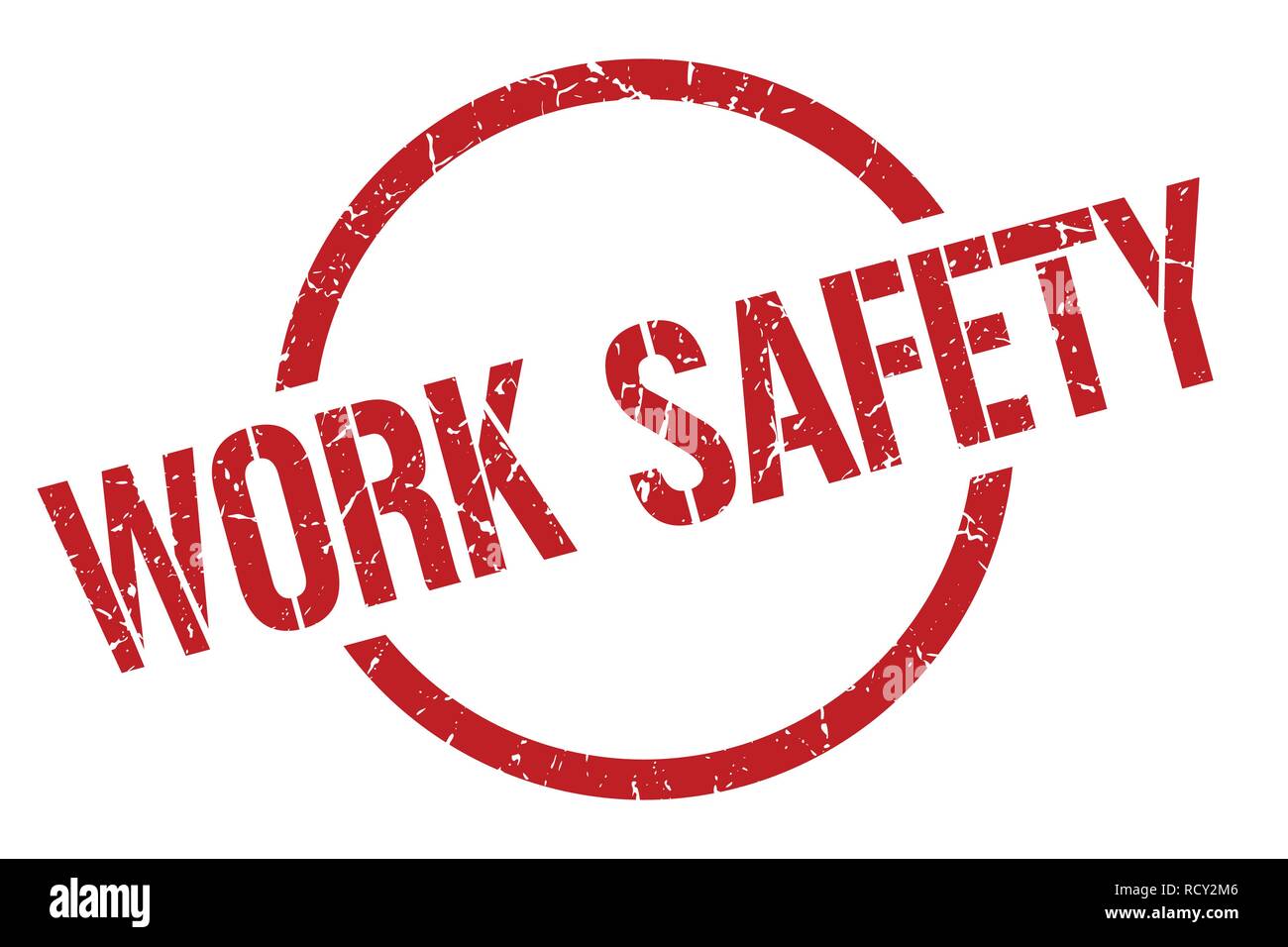 work safety red round stamp Stock Vector Image & Art - Alamy