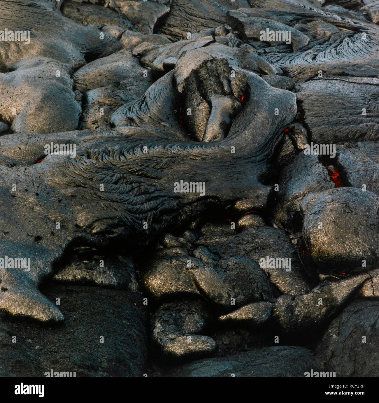 Lava cooling after volcanic explosion. Source: FG603-2-8. Author ...