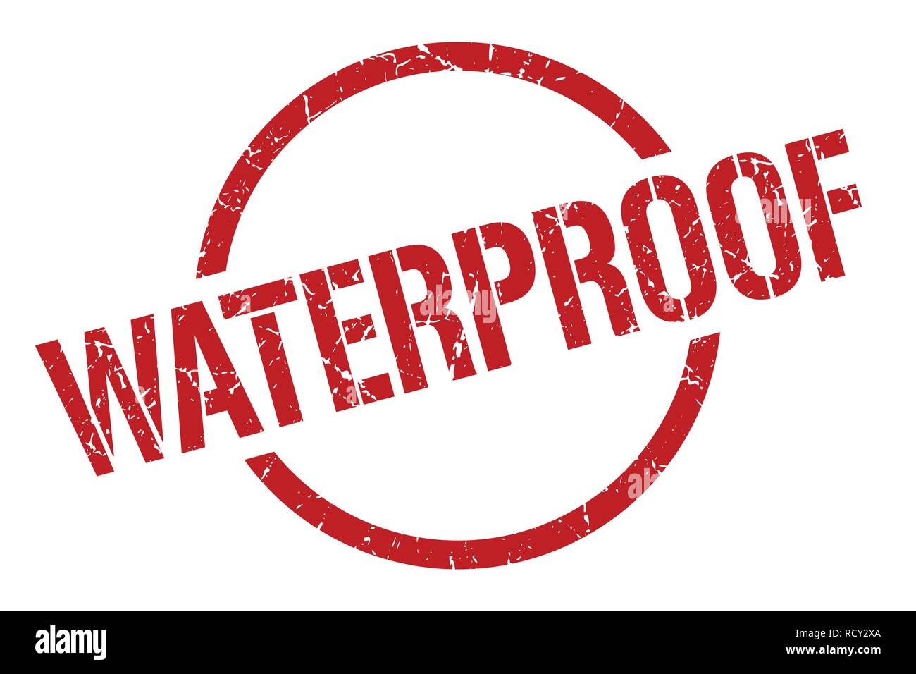 waterproof red round stamp Stock Vector Image & Art - Alamy