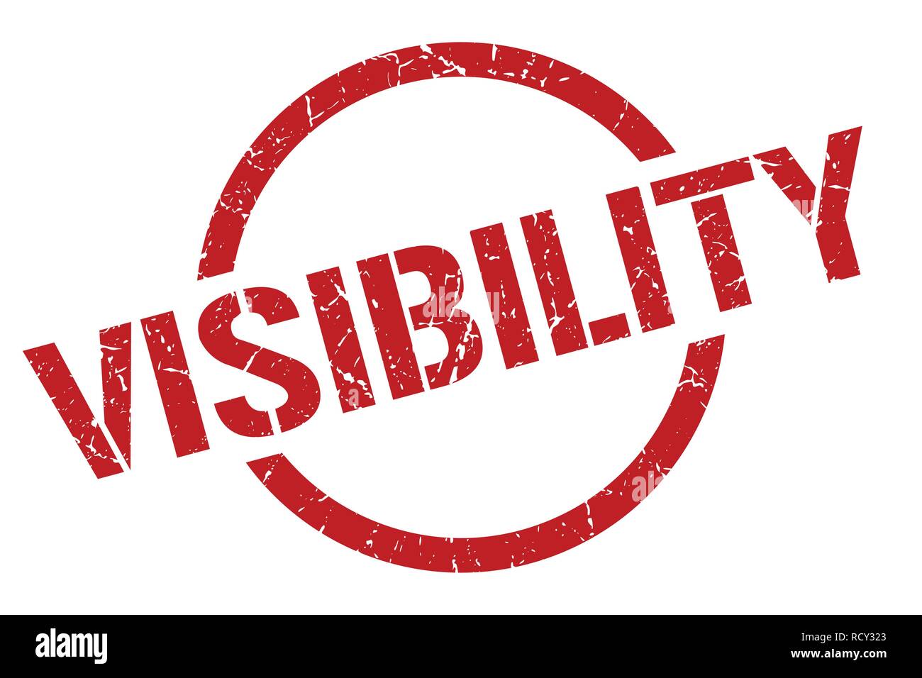 visibility red round stamp Stock Vector Image & Art - Alamy