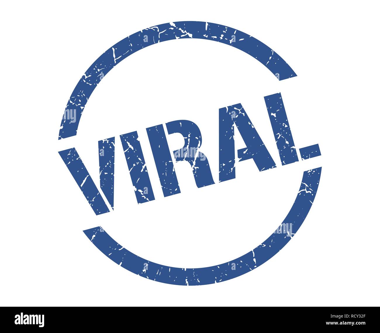 viral blue round stamp Stock Vector Image & Art - Alamy