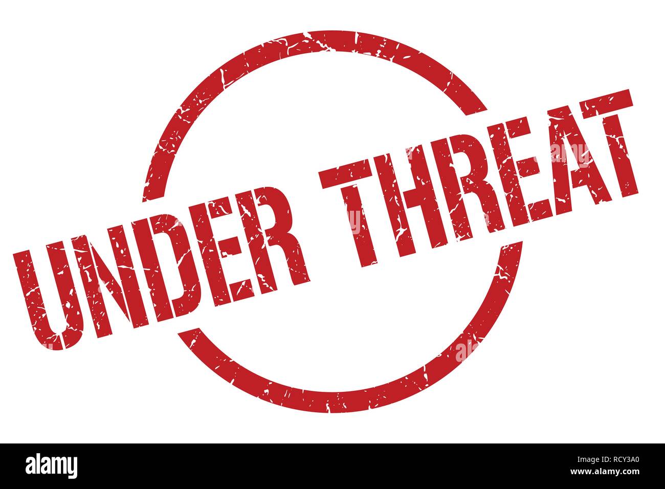 under threat red round stamp Stock Vector Image & Art - Alamy