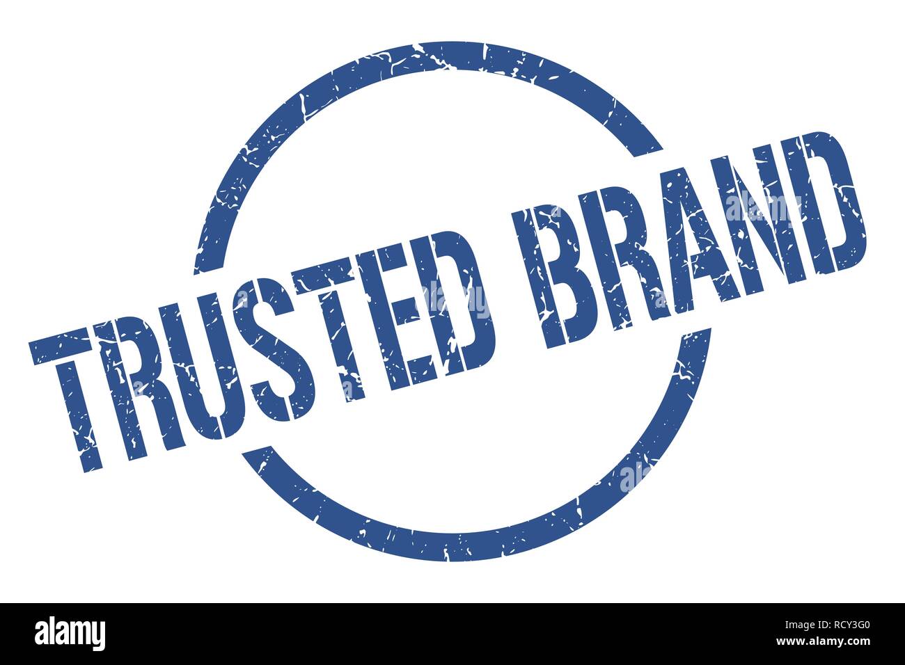 trusted brand blue round stamp Stock Vector Image & Art - Alamy