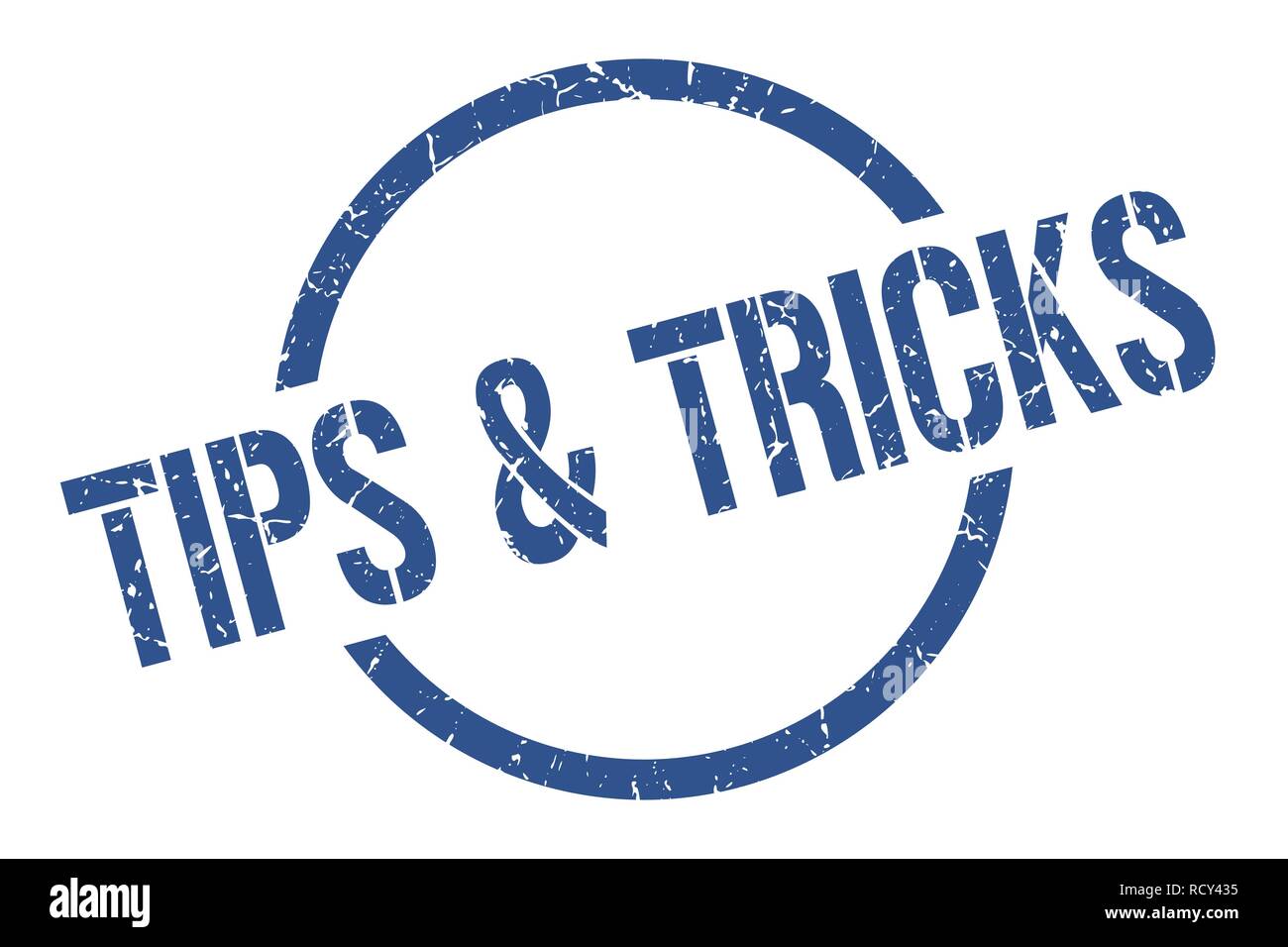 tips & tricks blue round stamp Stock Vector Image & Art - Alamy