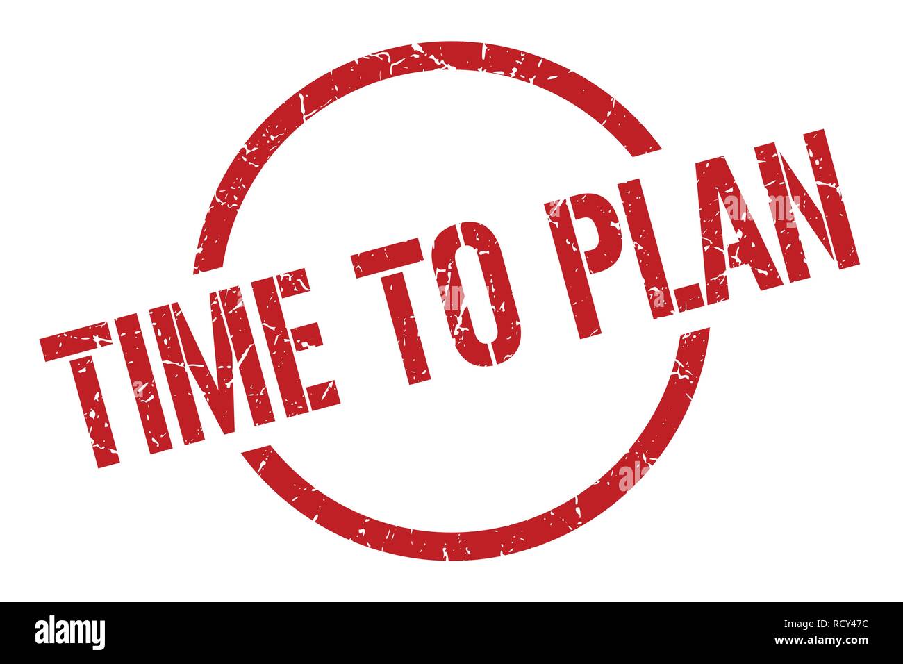 time to plan red round stamp Stock Vector Image & Art - Alamy