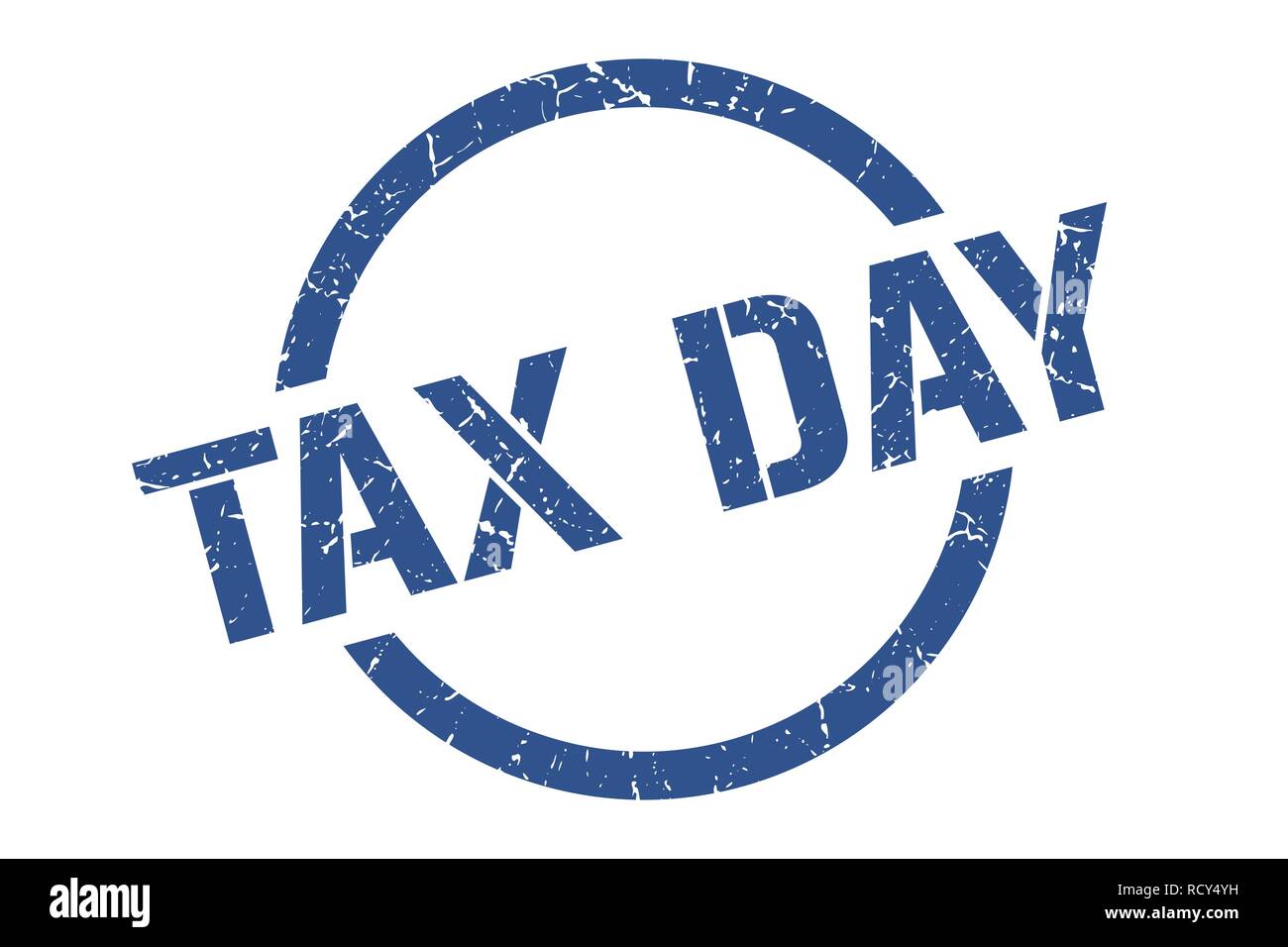 tax day blue round stamp Stock Vector Image & Art - Alamy