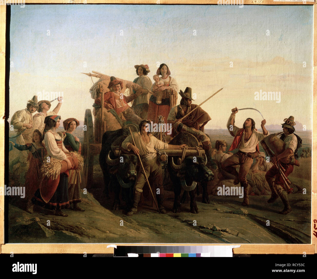 The Arrival of the Harvesters in the Pontine Marshes. Museum: State A ...