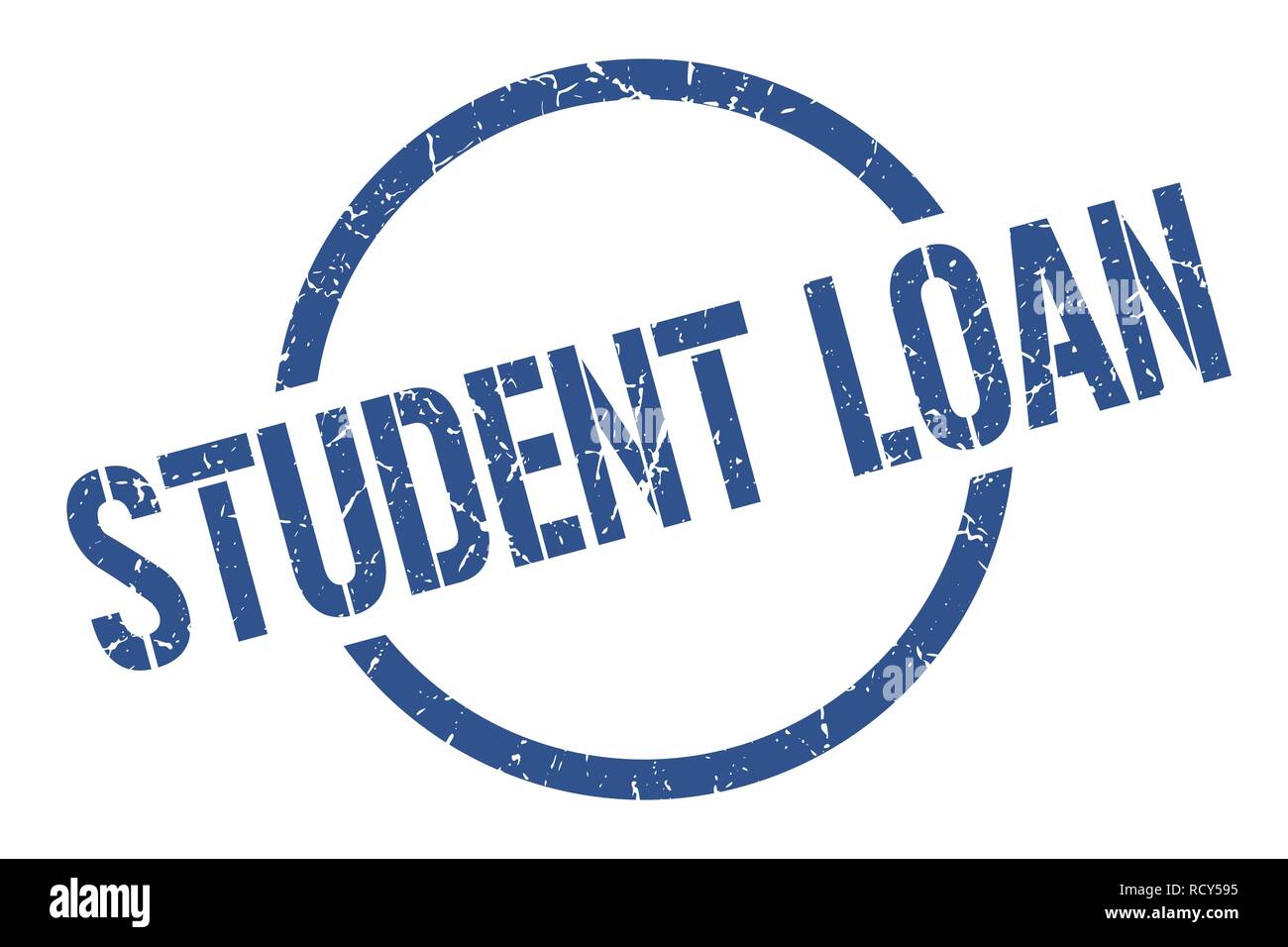 student loan blue round stamp Stock Vector Image & Art - Alamy