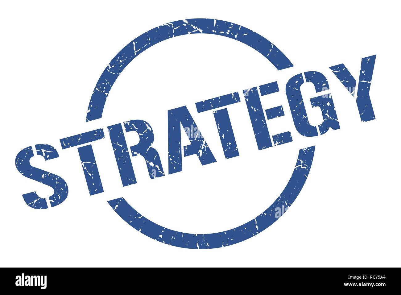 strategy blue round stamp Stock Vector Image & Art - Alamy